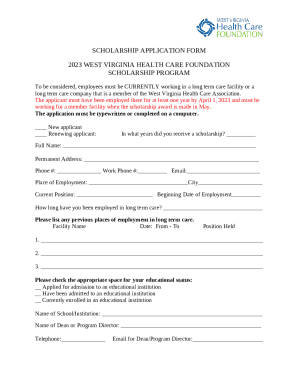 Application - West Virginia Health Care Association Doc Template ...