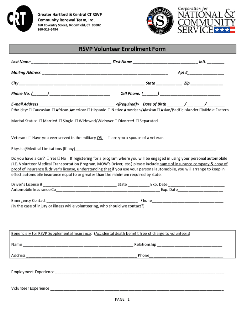 Fillable Online The following towns are a part of the Greater Hartford ...