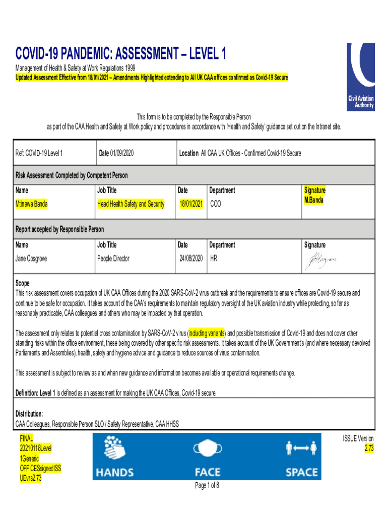 Fillable Online Risk Assessment Form - General. Form - General Risk ...