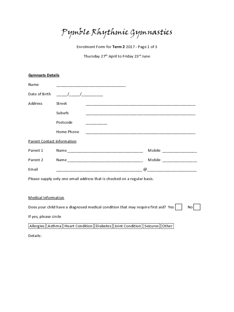 Fillable Online Rhythmic Gymnastics Sports Rules - Special Olympics Fax ...