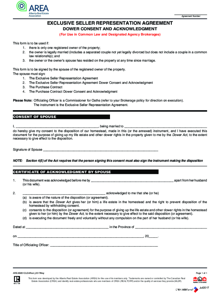 Fillable Online Seller Representation Agreement (Listing Agreement ...