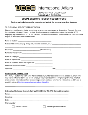 Fillable Online Social Security Number (SSN)The Office of International ...