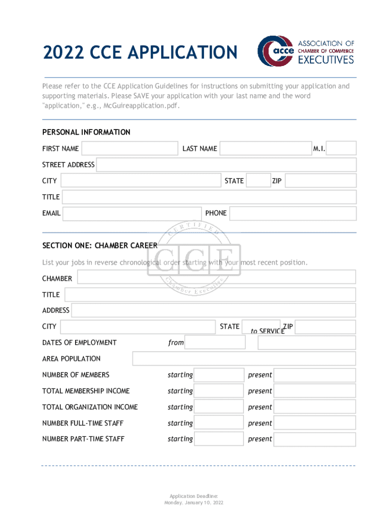 Fillable Online secure acce Please refer to the CCE Application Guidelines for instructions on ...