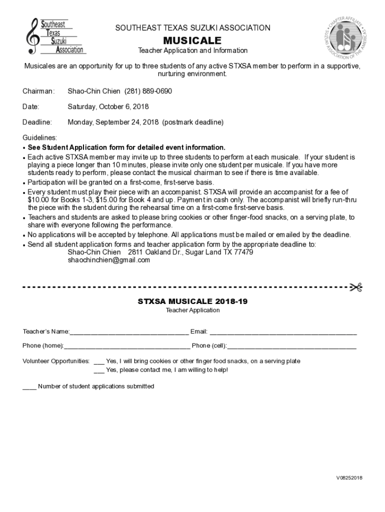 Fillable Online Teacher Application and Information Fax Email Print - pdfFiller