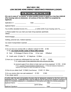 Fillable Online No Income (Zero Income) Statement - Self Help, Inc. Fax ...