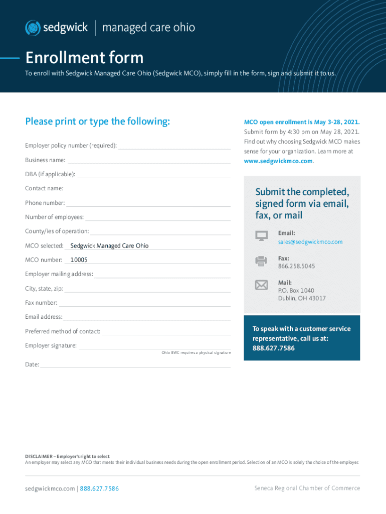 Fillable Online Enrollment form Fax Email Print - pdfFiller