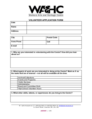 Fillable Online Patient Involvement Volunteer Letter and Application ...