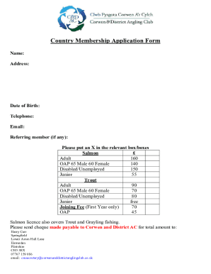 Fillable Online Country Membership Application Form.docx Fax Email Print - pdfFiller