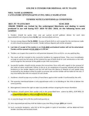 Fillable Online Tender document for disposal of e-waste Fax Email Print ...
