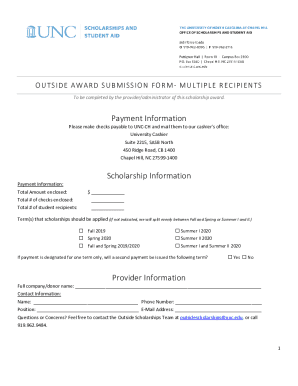 Fillable Online studentaid unc Payment Information - Office of Scholarships and Student Aid Fax ...