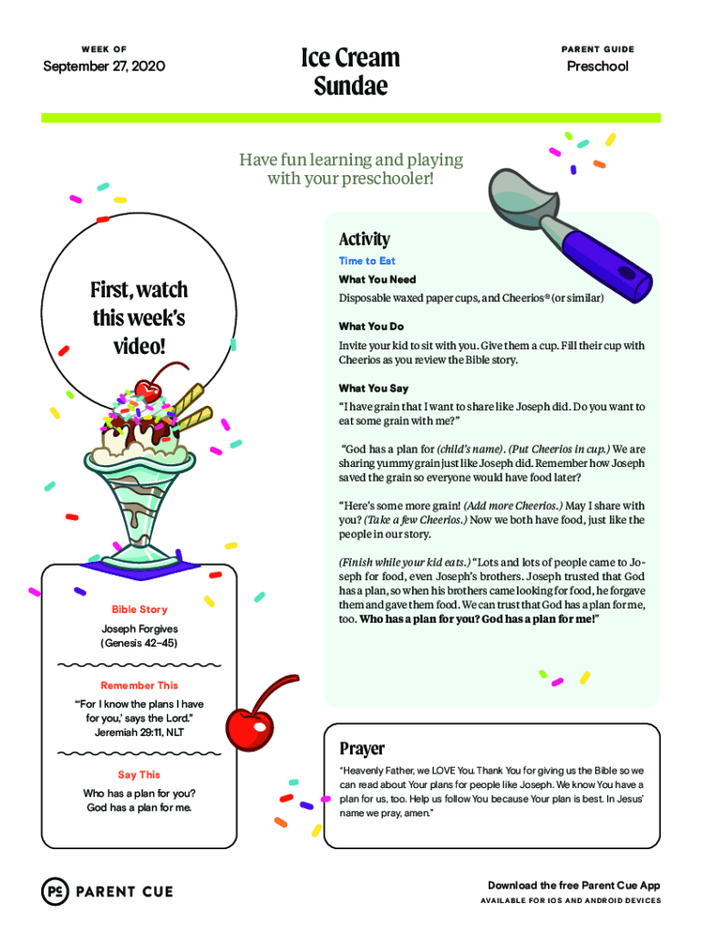 Fillable Online Ice Cream Theme Activities for Preschool and ...