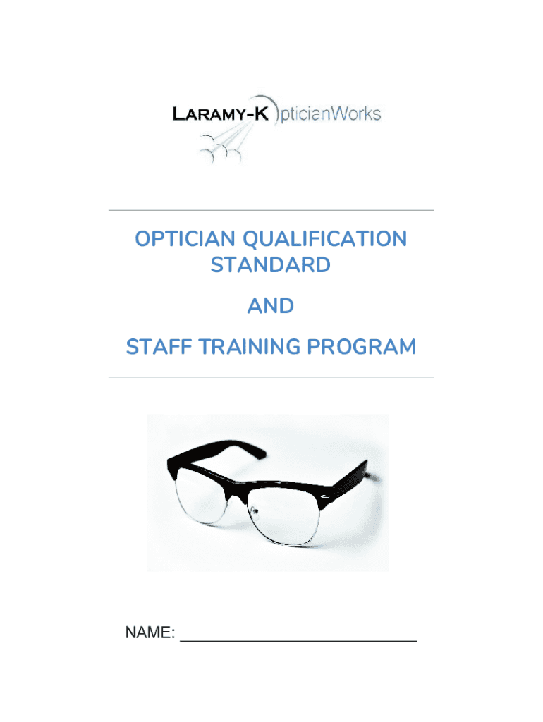 Fillable Online A Different Approach to Optician Staff Training: The OQS Fax Email Print - pdfFiller