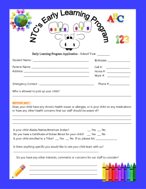 Fillable Online i. pre-k student registration form student information ...