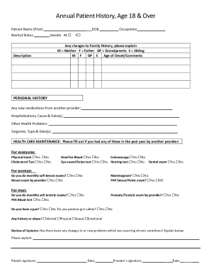 Fillable Online Complete Guide to Annual Health Screenings by Age Fax ...