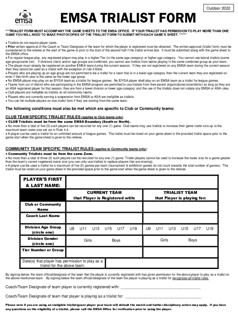 Fillable Online Trialist Request Form Fax Email Print - pdfFiller
