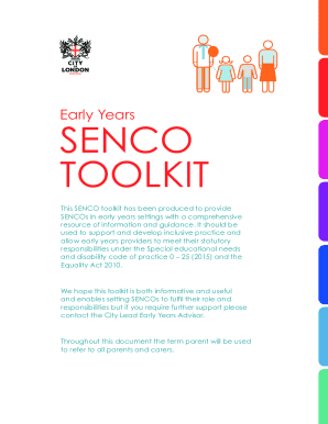 Fillable Online SENCO TOOLKIT - City of London's Family Information ...
