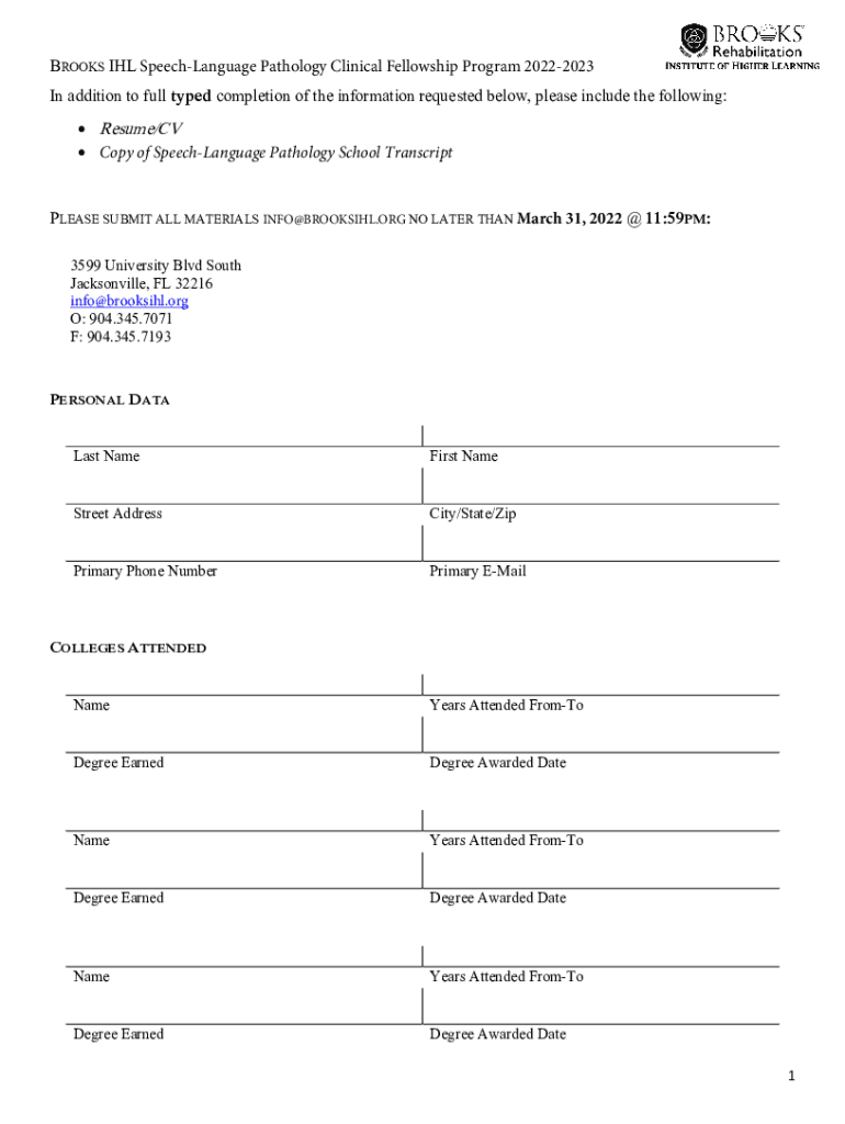 Fillable Online How to Build a Top Notch SLP Clinical Fellowship Resume ...