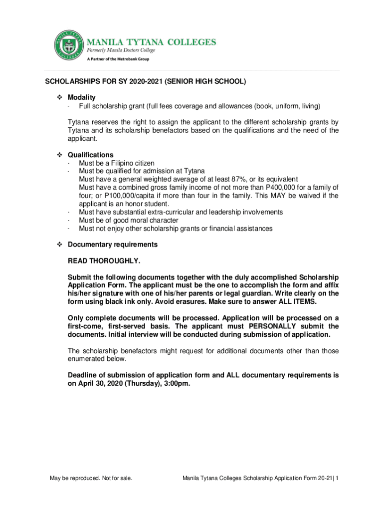 Fillable Online Tytana Shs Tuition Fee - Fill Online, Printable, Fillable, Blank Fax Email Print ...