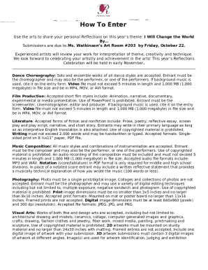 Reflections - Don Estridge High Tech MS PTSA Doc Template | pdfFiller