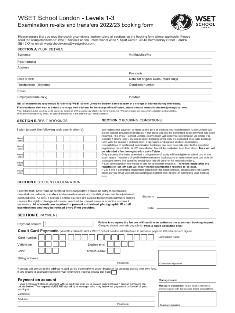 Fillable Online WSET Level 3 Award in Wines OnlineThe Good Wine Habit ...