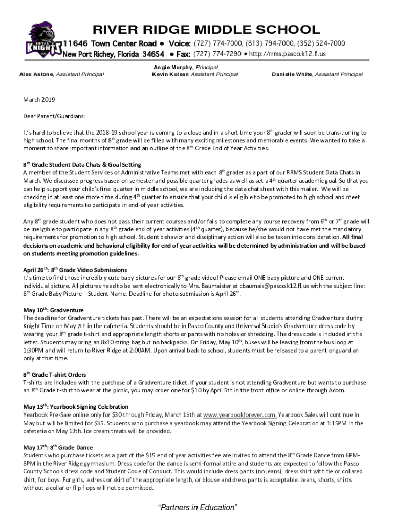 Fillable Online rrms pasco k12 fl 8th Grade End of Year Letter2019.docx Fax Email Print - pdfFiller