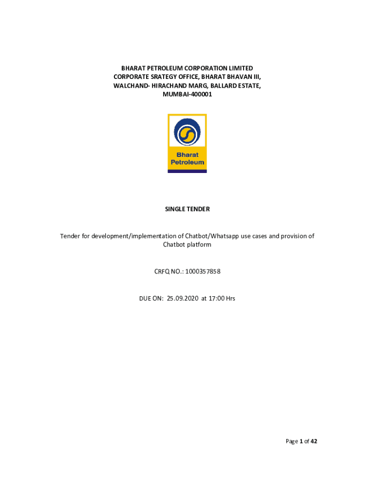 Fillable Online Tender for Selection of a Bidder for Omni-channel ...