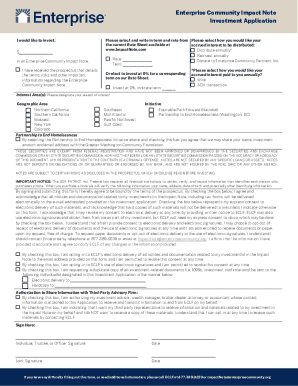 Fillable Online Enterprise Community Impact Note Fax Email Print - pdfFiller