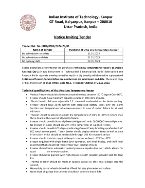 Fillable Online Name of Tender Fax Email Print - pdfFiller