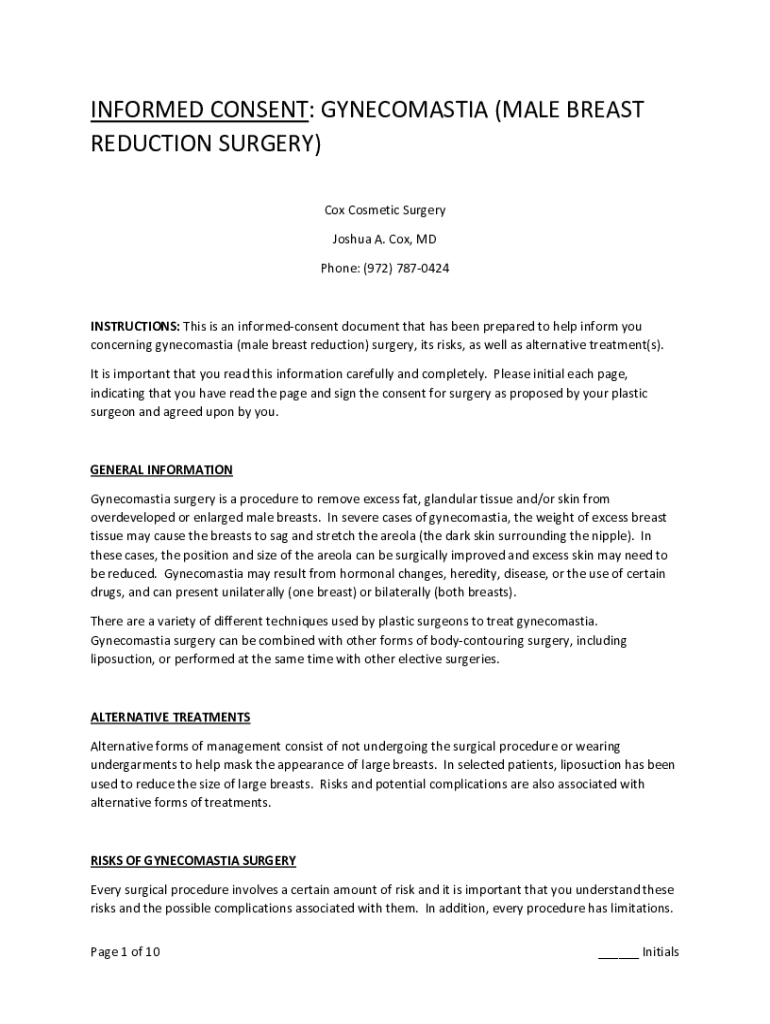 Fillable Online INFORMED CONSENT: Liposuction (Suction-Assisted ...