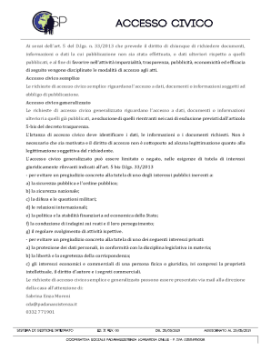 Compilabile Online L'accesso civico semplice e l'accesso civico ...