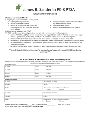 Fillable Online James B. Sanderlin PK-8 PTSA Fax Email Print - pdfFiller