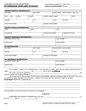 Fillable Online Cleburne Police Department Fax Email Print - pdfFiller