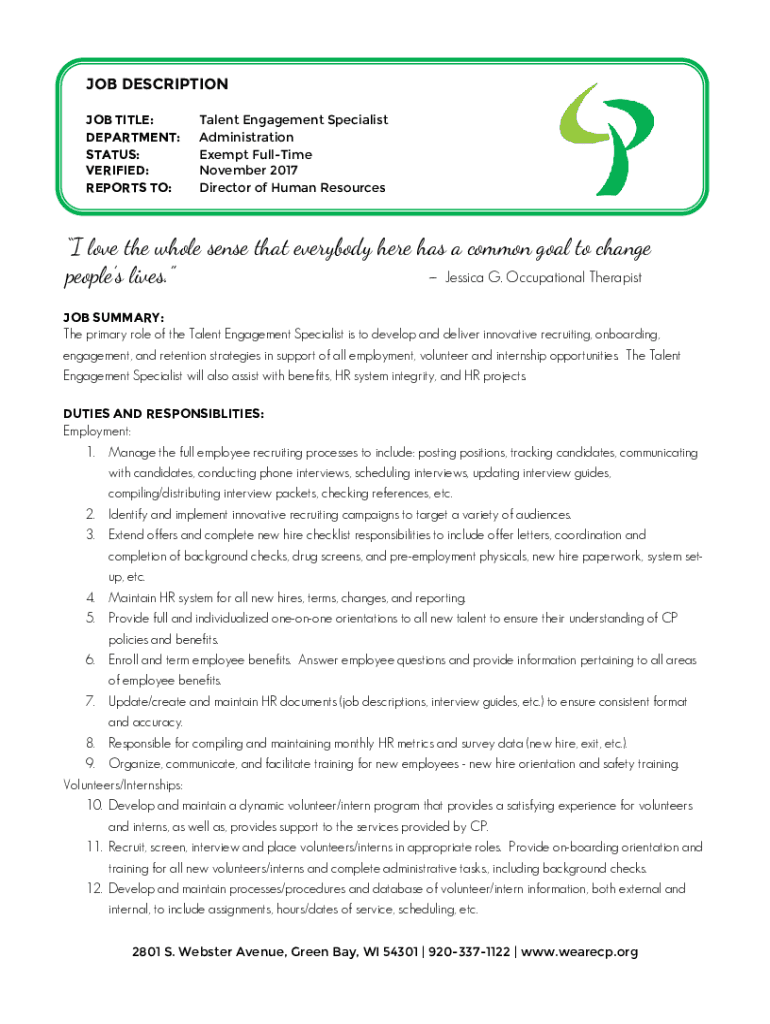 Fillable Online HR administrator: job description, duties, salary and ...