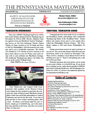 Fillable Online The Pennsylvania Mayflower - Pennsylvania Mayflower ...