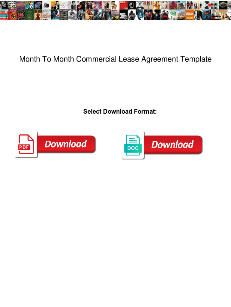 Fillable Online Month To Month Commercial Lease Agreement Template fillable-online-month-to-month-commercial-lease-agreement-template