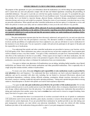 Fillable Online Patient/Provider Opioid Agreement - Tufts Medical ...