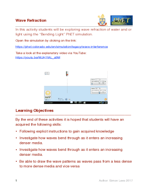 Fillable Online Bending Light - Snell's Law - PhET Interactive ...