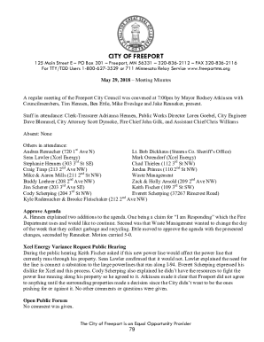 Fillable Online Councilmembers, Tim Hennen, Ben Ettle, Mike Eveslage ...