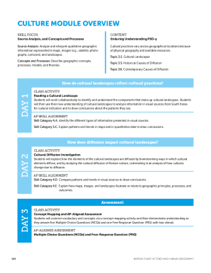 Fillable Online CULTURE MODULE OVERVIEW Fax Email Print - pdfFiller