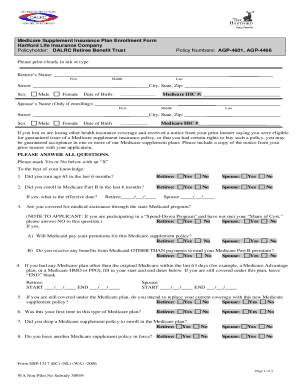 Fillable Online Policy Numbers: AGP-4601, AGP-4466 Fax Email Print ...