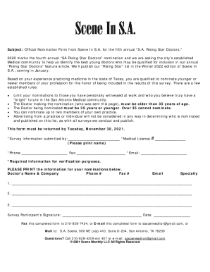 Fillable Online 2022 CAME Rising Star - Certificate of Excellence Fax ...