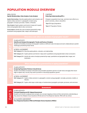 Fillable Online POPULATION MODULE OVERVIEW Fax Email Print - pdfFiller