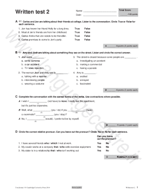 Fillable Online Written test 2 Fax Email Print - pdfFiller