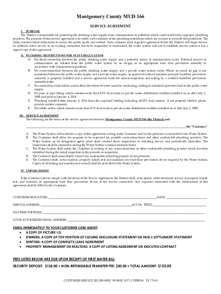 Fillable Online Welcome to East Montgomery County MUD 3East ... Fax ...