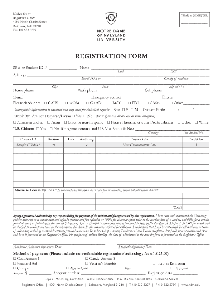 Fillable Online REGISTRATION FORM - Ivymount School Fax Email Print ...