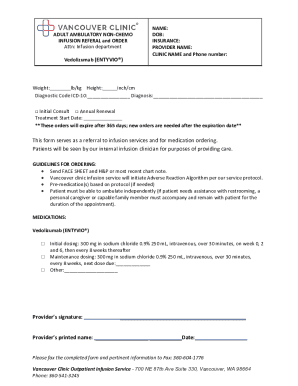 Fillable Online GASTROENTEROLOGY INFUSION REFERRAL FORM Fax Email Print ...