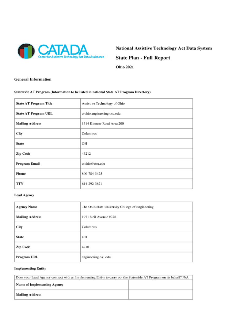Fillable Online Statewide AT Program (Information to be listed in national State AT Program ...