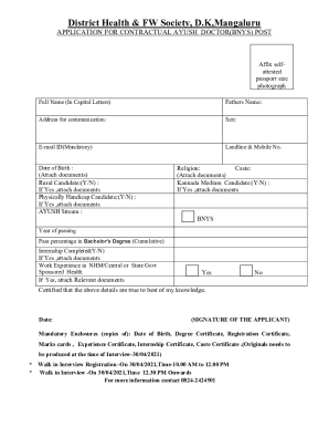 Fillable Online APPLICATION Form-AYUSH.doc Fax Email Print - pdfFiller