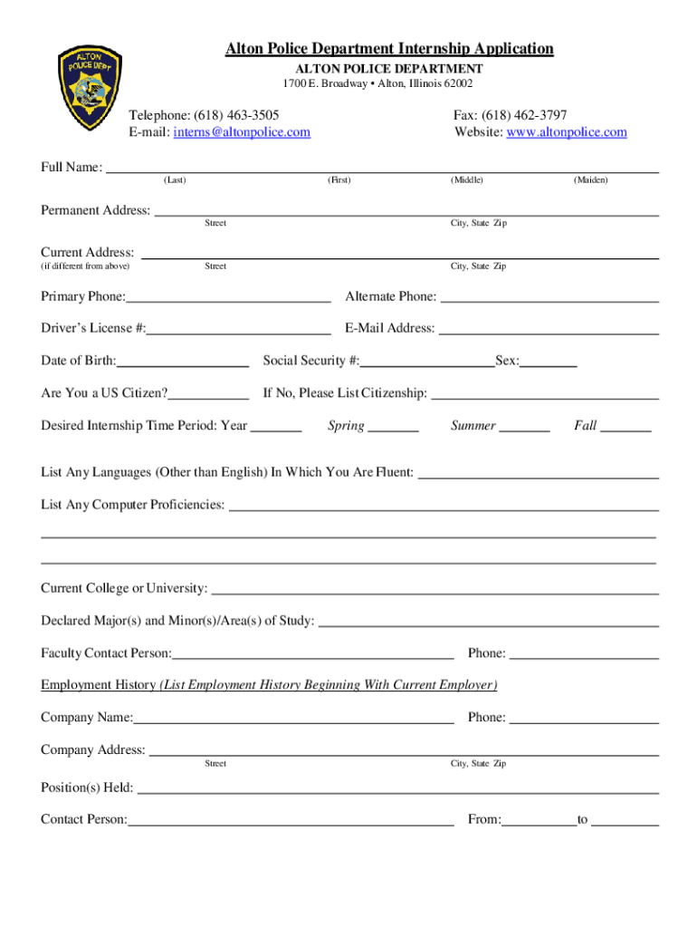 Fillable Online ULS License - KNNU219 - City of Alton Police Department ...