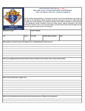 Fillable Online 8 Grade Application (2) Fax Email Print - pdfFiller